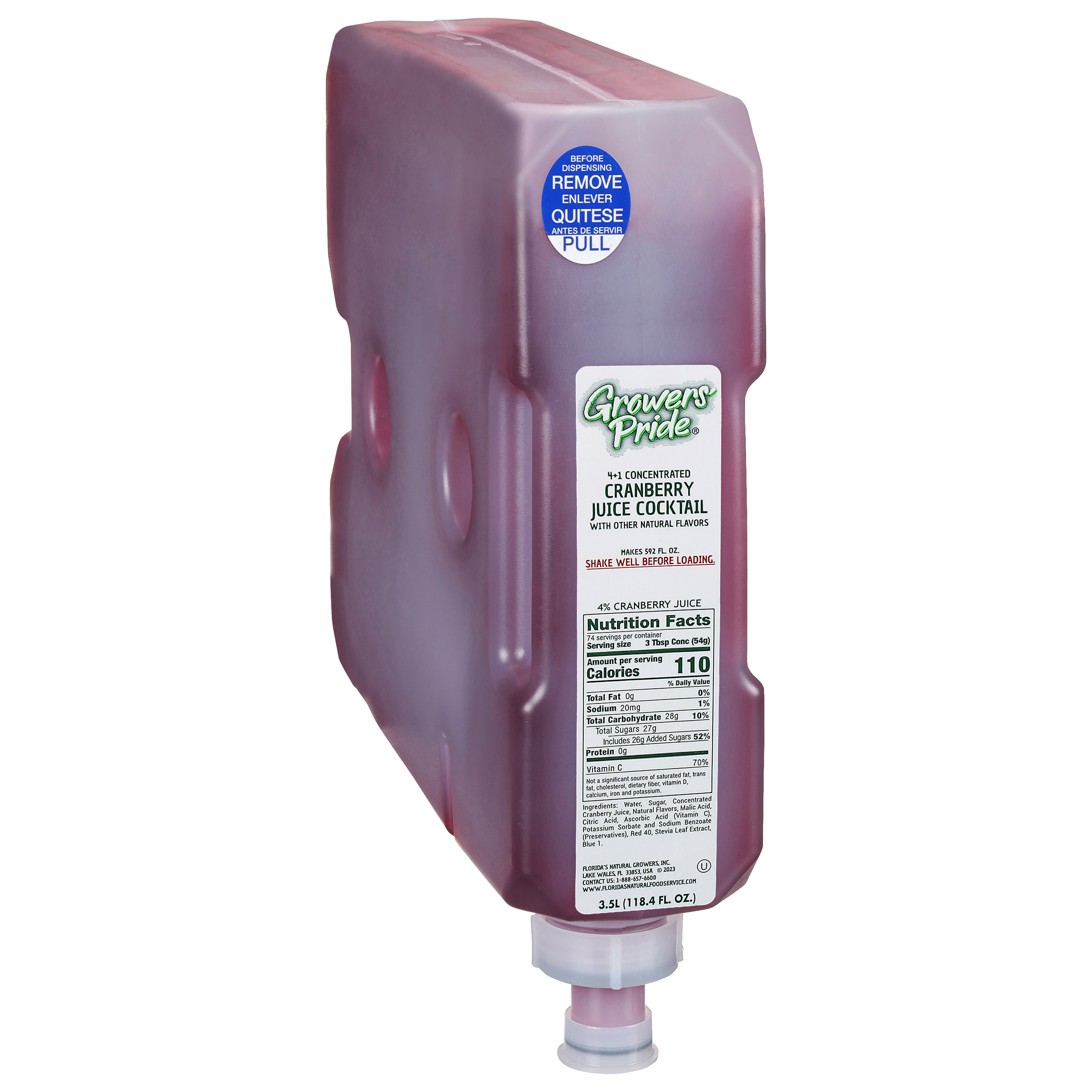 Growers' Pride 3.5 L Cartridge (Shelf Stable) | Floridas Natural Food ...